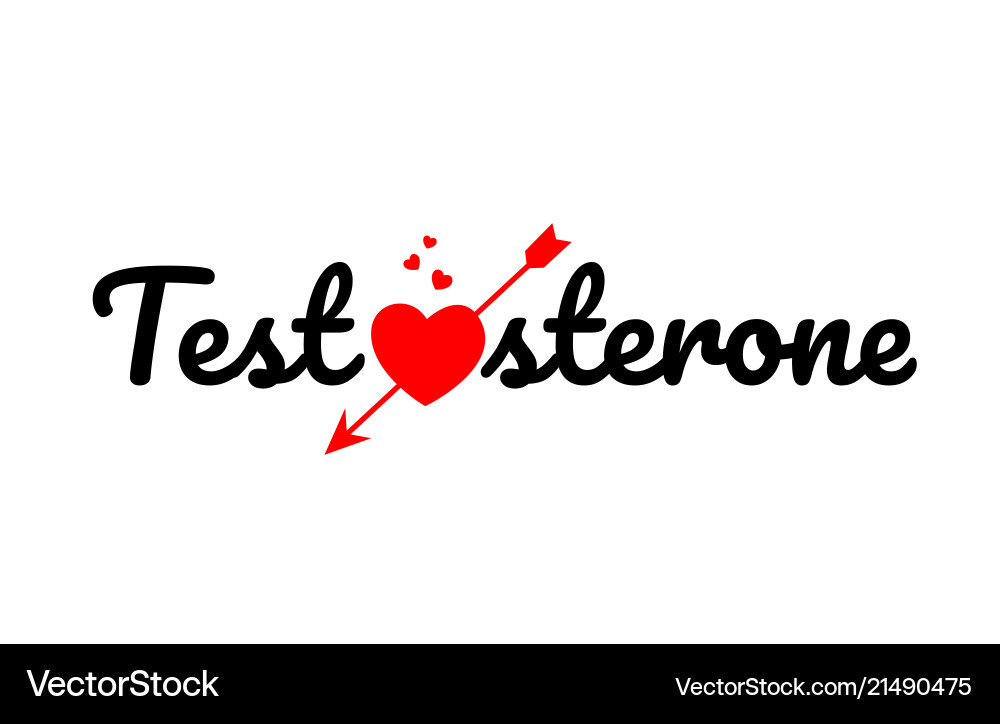 Testosterone word text typography design logo icon