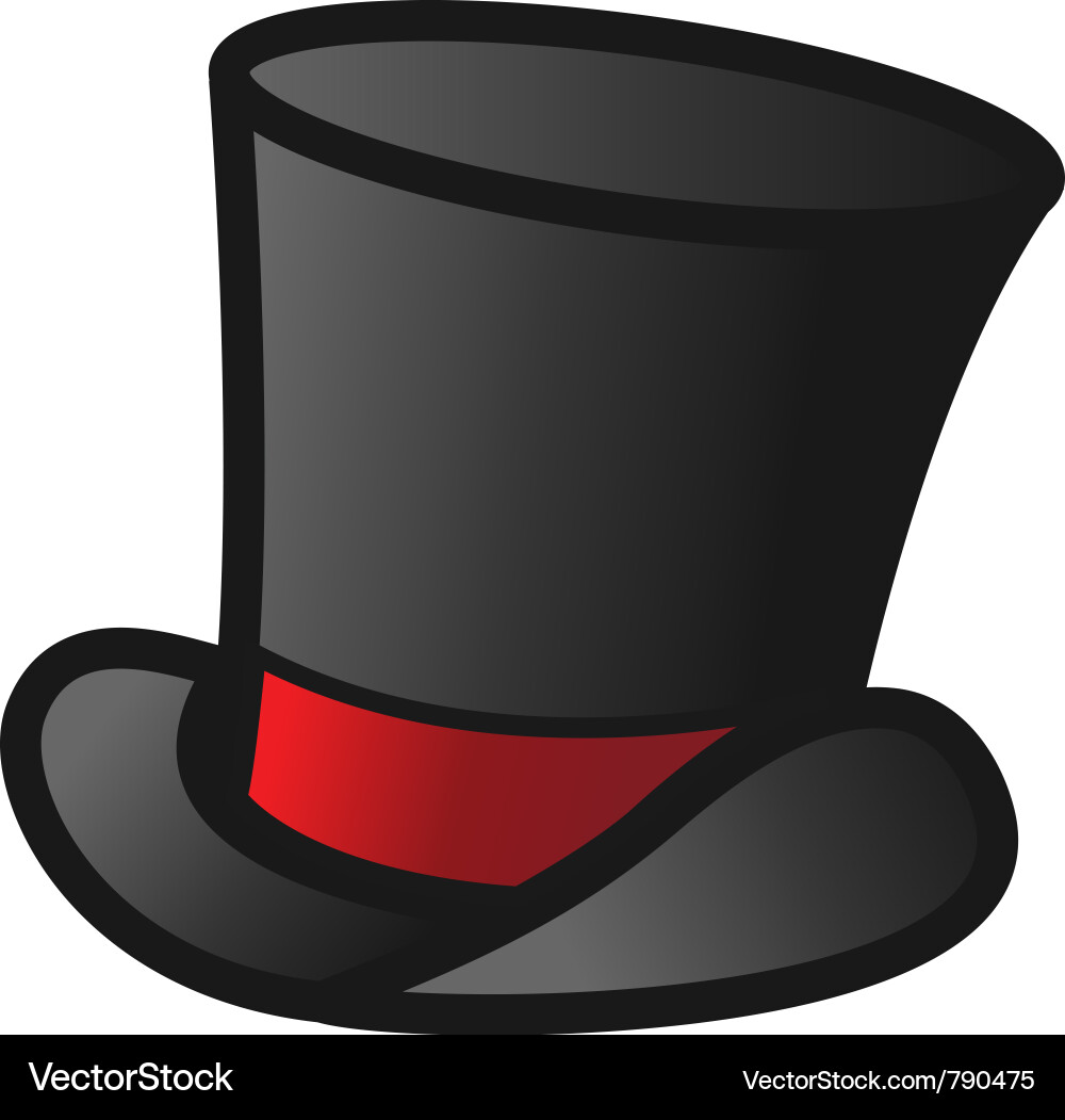 Top hat Royalty Free Vector Image - VectorStock