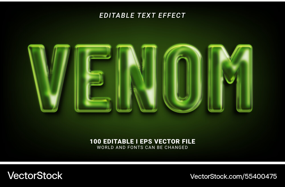Venom text effect Royalty Free Vector Image - VectorStock