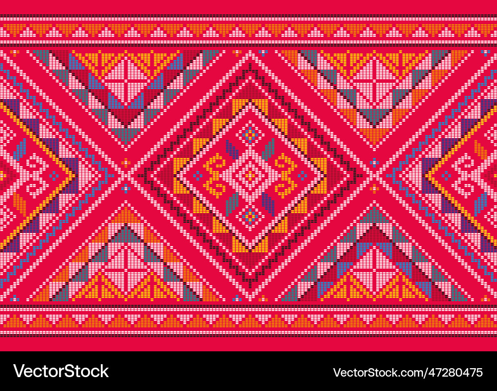Yakan Cloth Pattern - Filipino Textile Royalty Free Vector