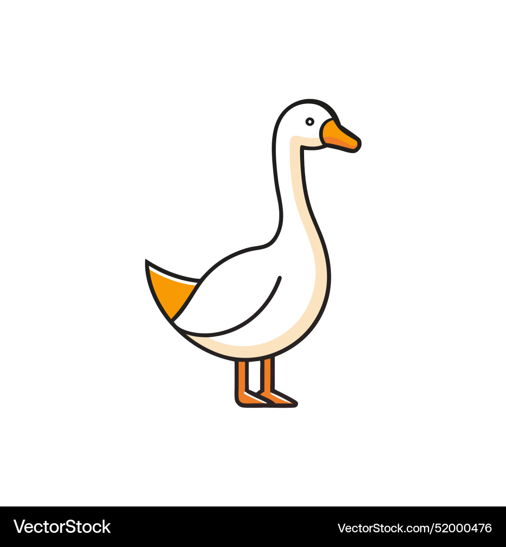 Chinese goose goes icon Royalty Free Vector Image