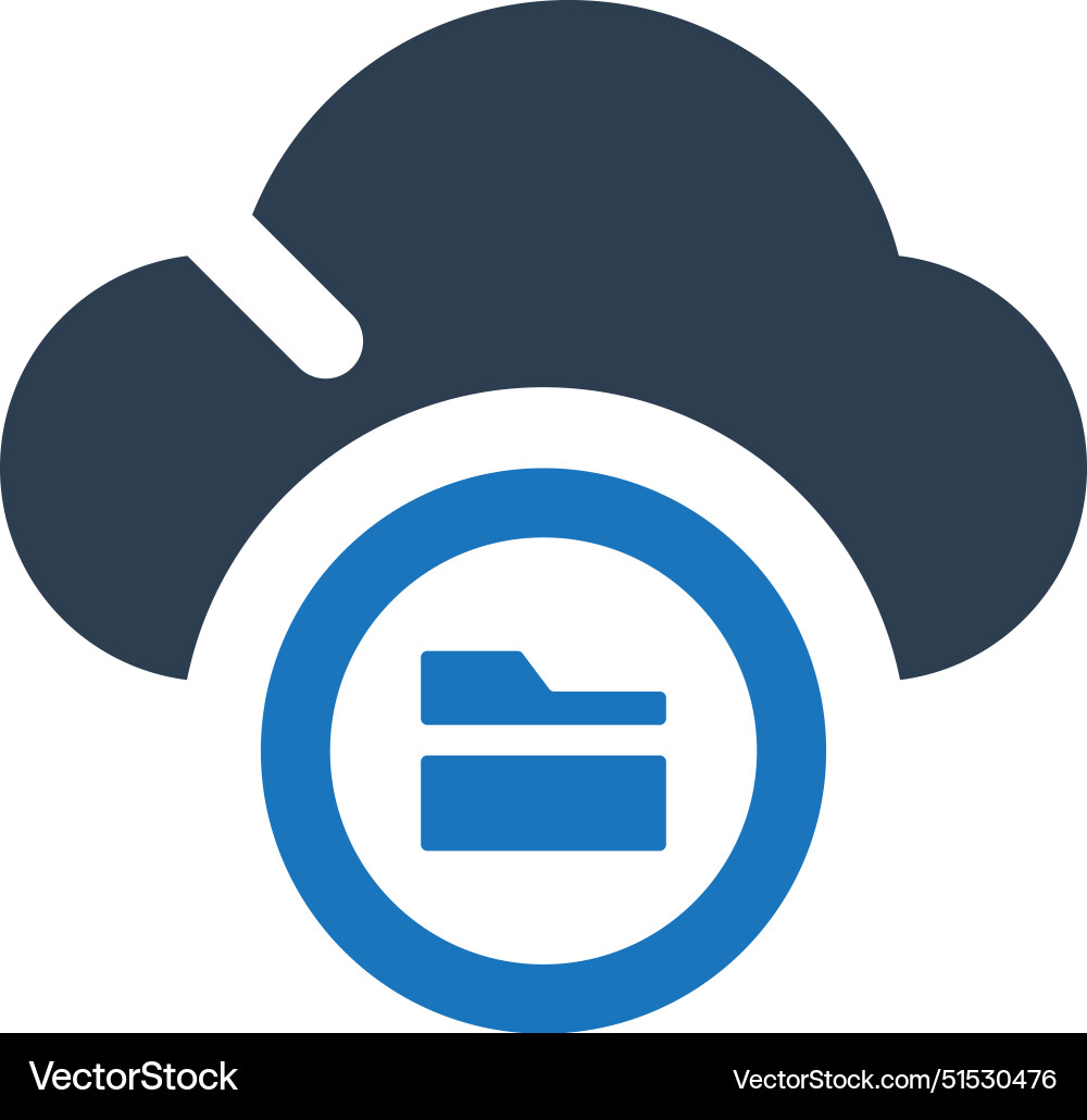 Cloud folder icon Royalty Free Vector Image - VectorStock