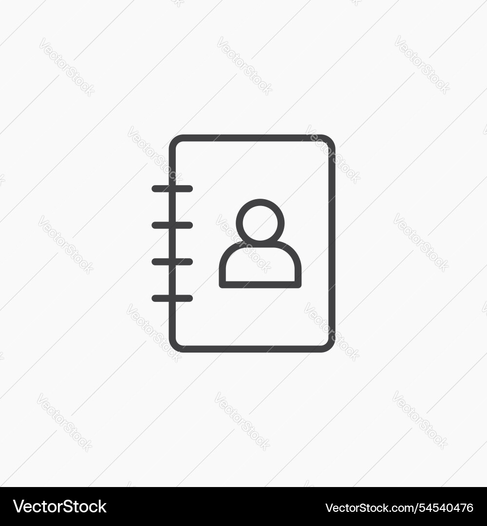 Contact book icon Royalty Free Vector Image - VectorStock