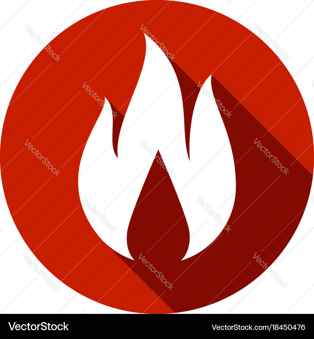 Fire bonfire flame circle shape Royalty Free Vector Image