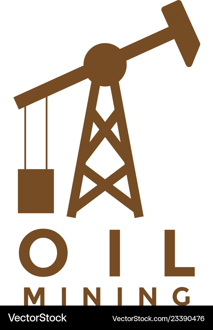 Oil mining logo icon element design template Vector Image