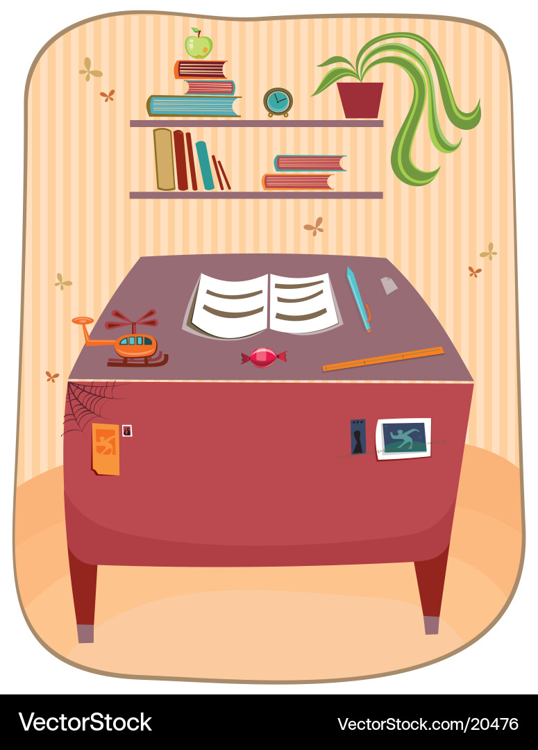 Study room Royalty Free Vector Image - VectorStock