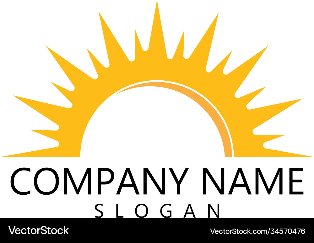 Sun logo Royalty Free Vector Image - VectorStock