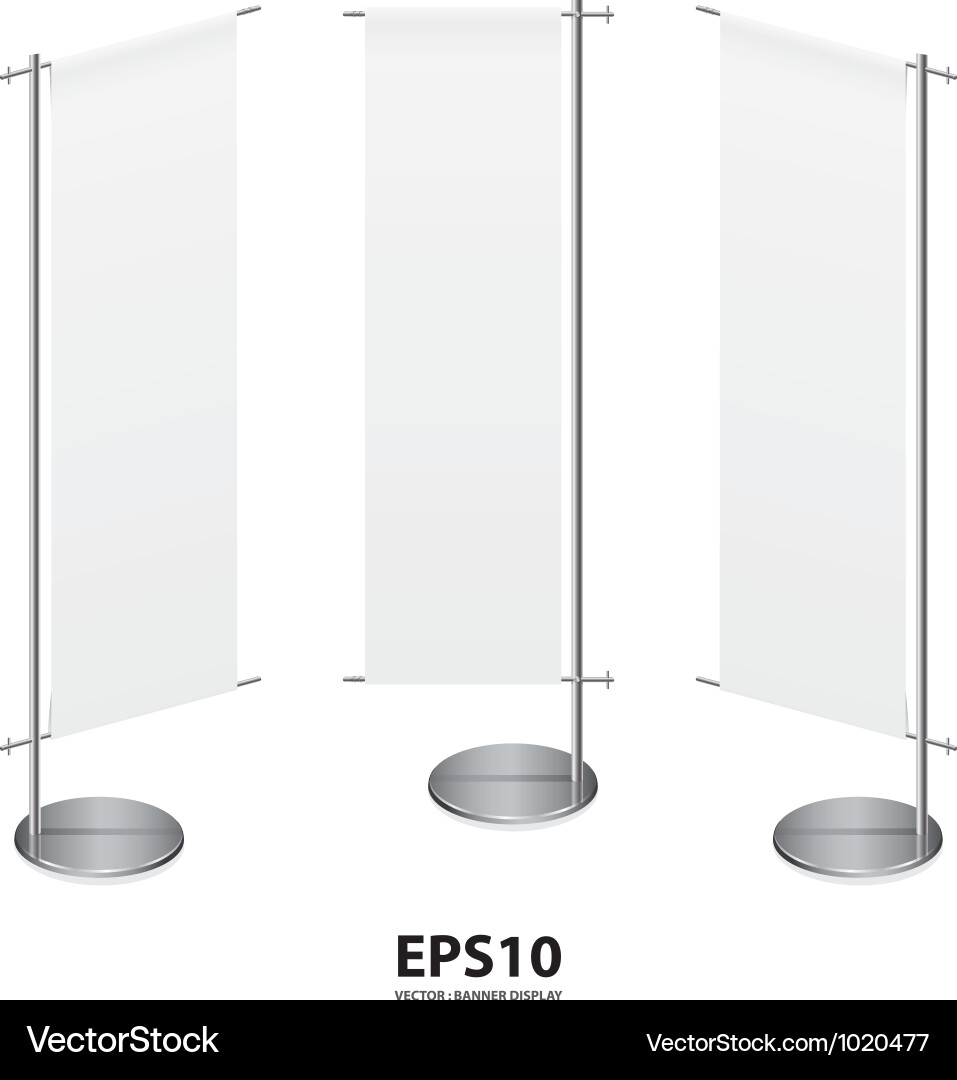 Aluminum Banner Display Royalty Free Vector Image