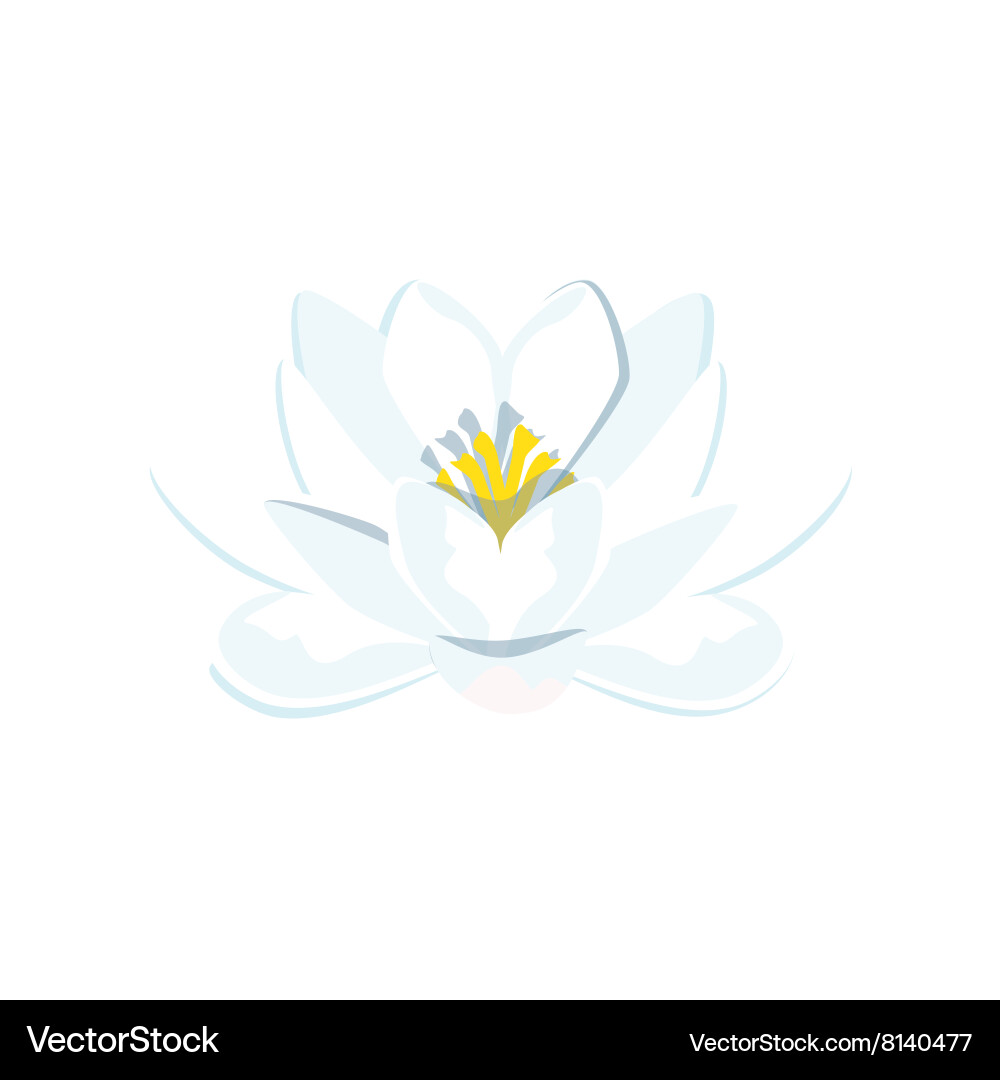 Blue water lily Royalty Free Vector Image - VectorStock