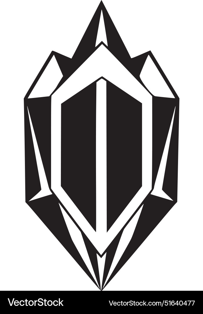 Crystal - minimalist and flat logo Royalty Free Vector Image