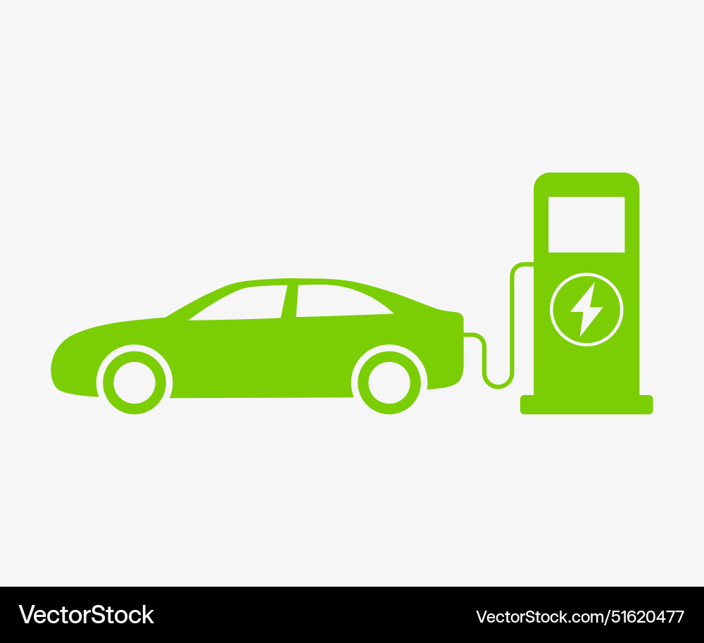 Electric car charging station icon Royalty Free Vector Image