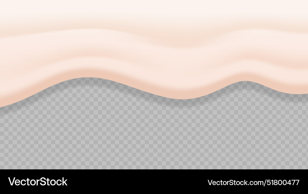 Flowing pink cream texture isolated on transparent