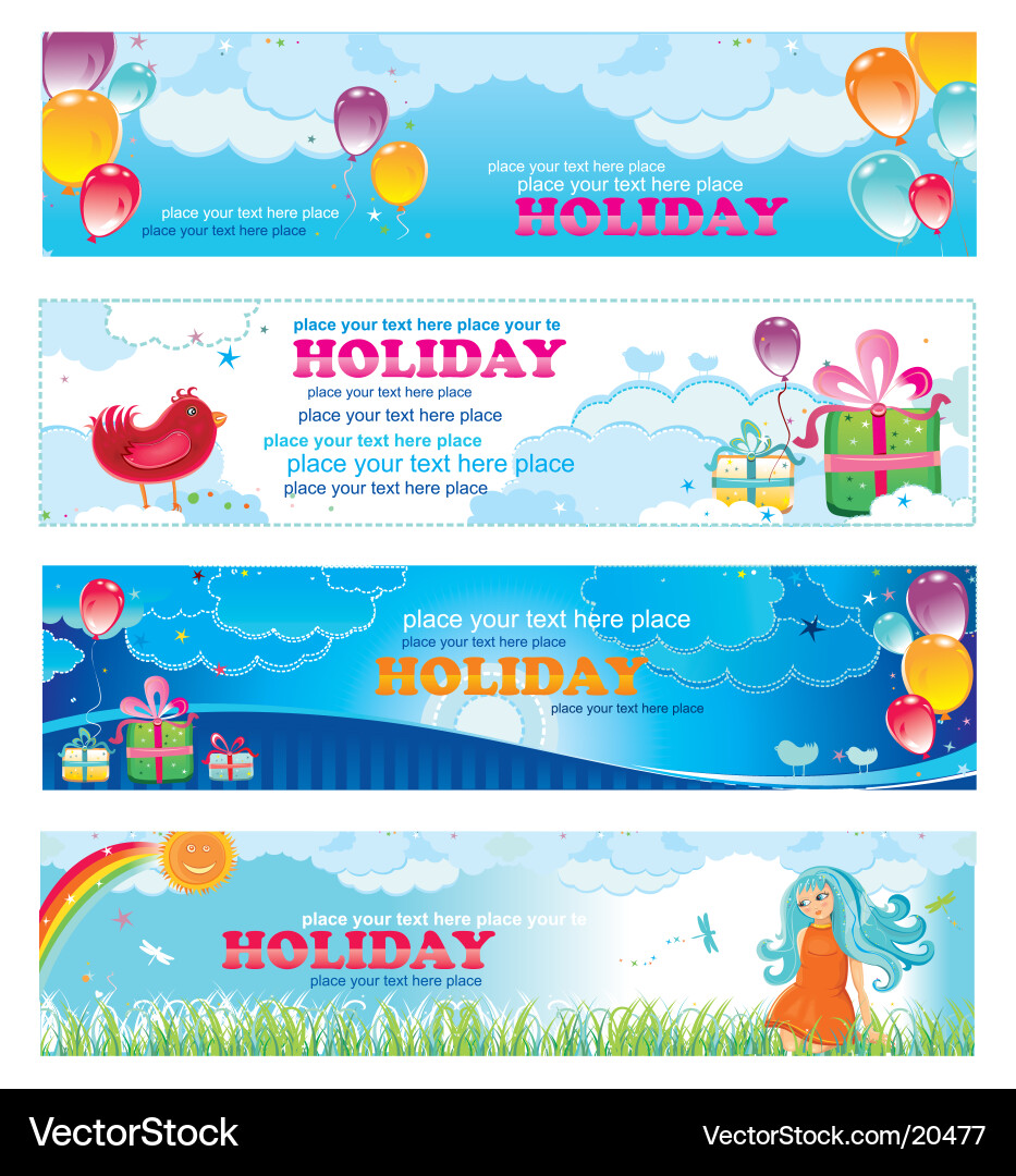 Holiday banners Royalty Free Vector Image - VectorStock