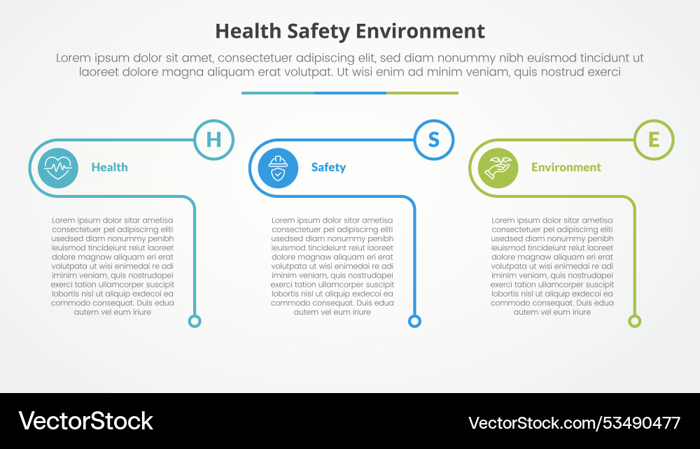 HSE Strategy Infographic Template Royalty Free Vector Image