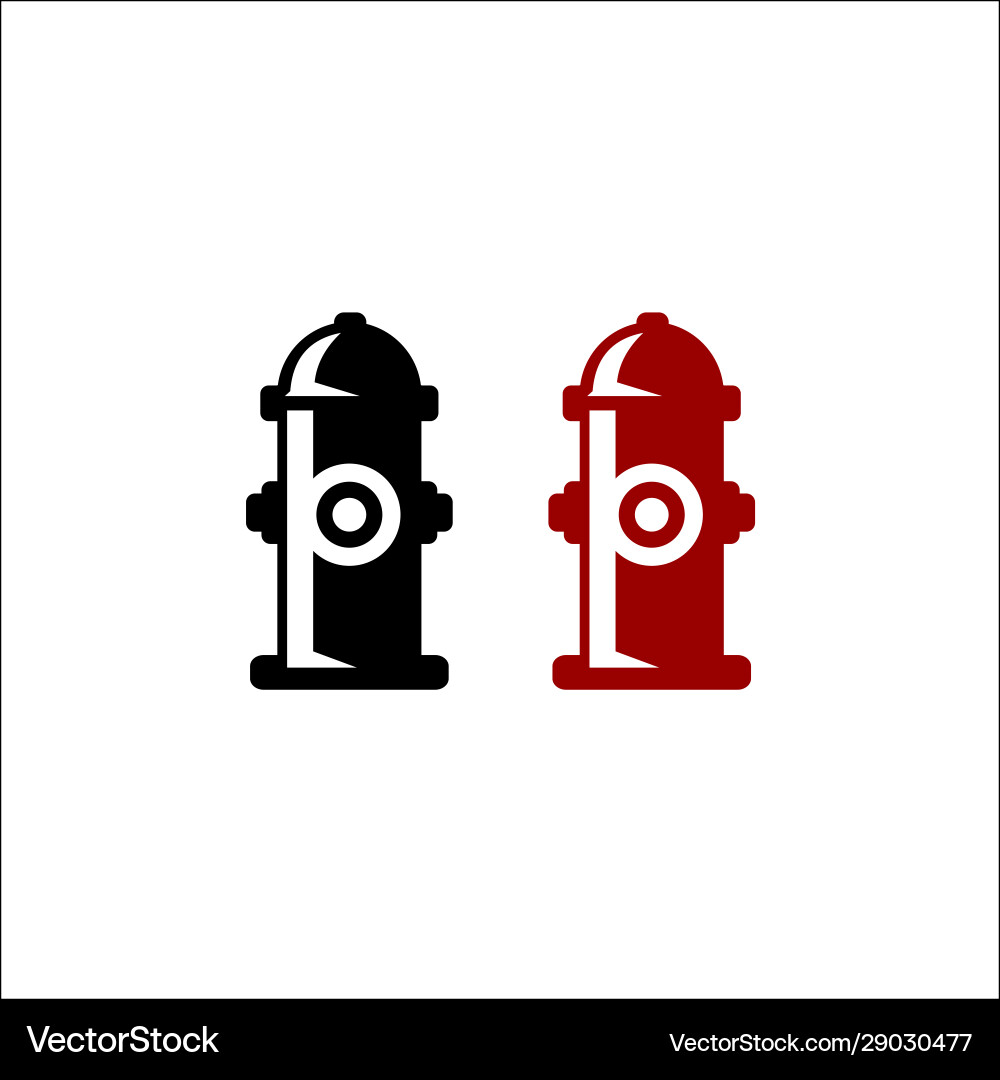 Hydrant icon logo isolated on white background Vector Image