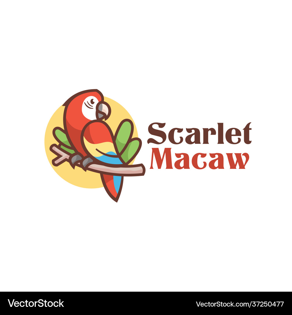 Macaw Mascot Logo Royalty Free Vector Image - VectorStock