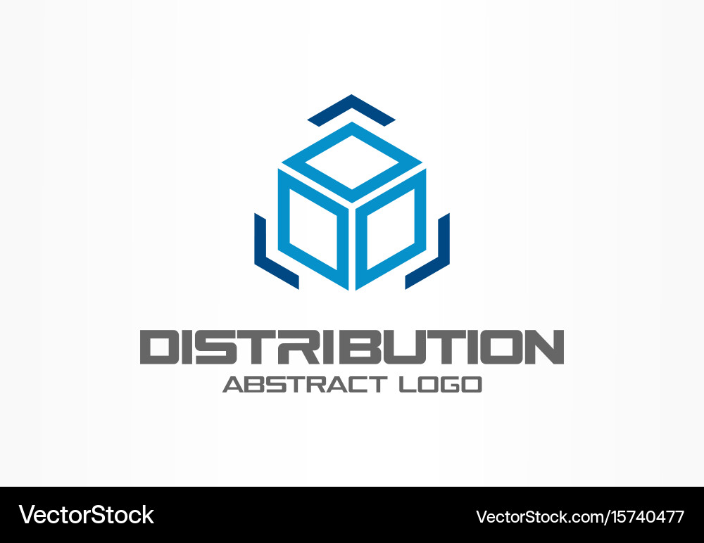 Modern Logistics & Distribution Logo Vector Image
