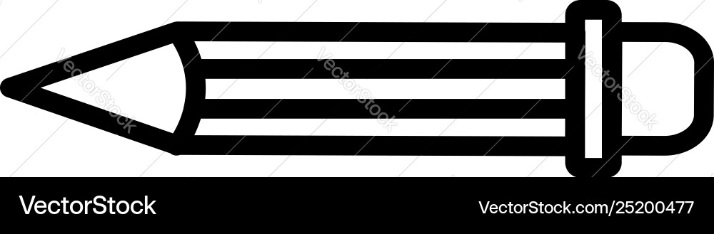 Pencil icon outline style Royalty Free Vector Image