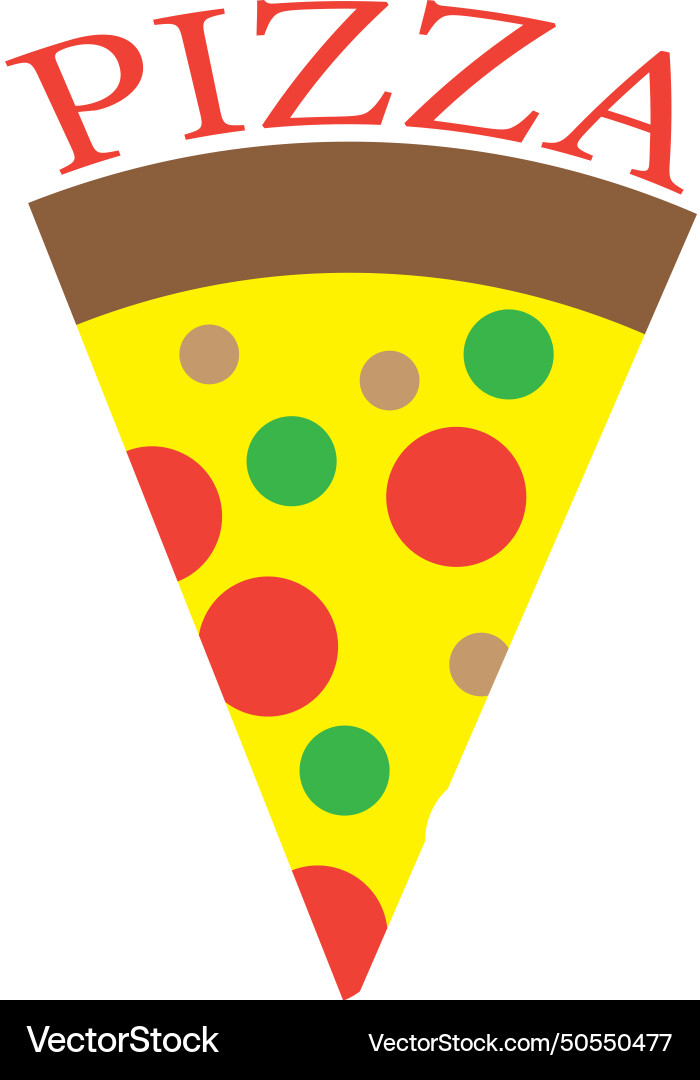 Pizza triangle isolated Royalty Free Vector Image