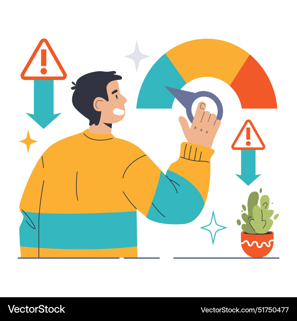 Risk minimization concept flat Royalty Free Vector Image