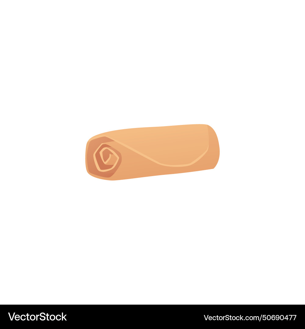 Rolled pancake tasty dish flat style Royalty Free Vector