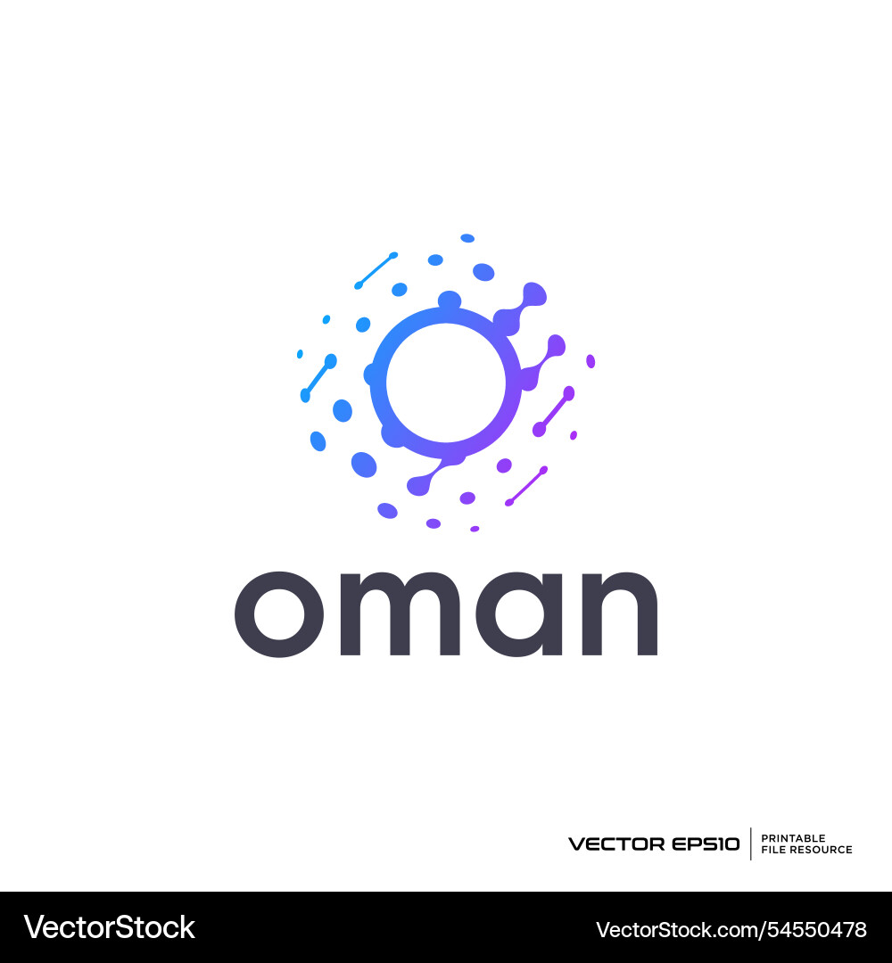 Abstract o dots logo Royalty Free Vector Image