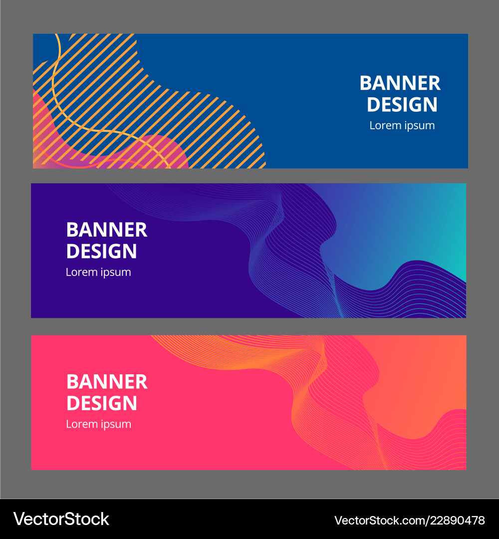 Banner background design colored modern abstract Vector Image