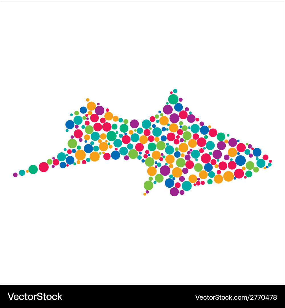 Dotted fish silhouette Royalty Free Vector Image