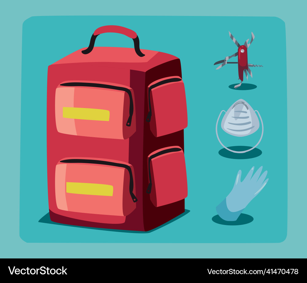 Four disaster preparedness icons Royalty Free Vector Image