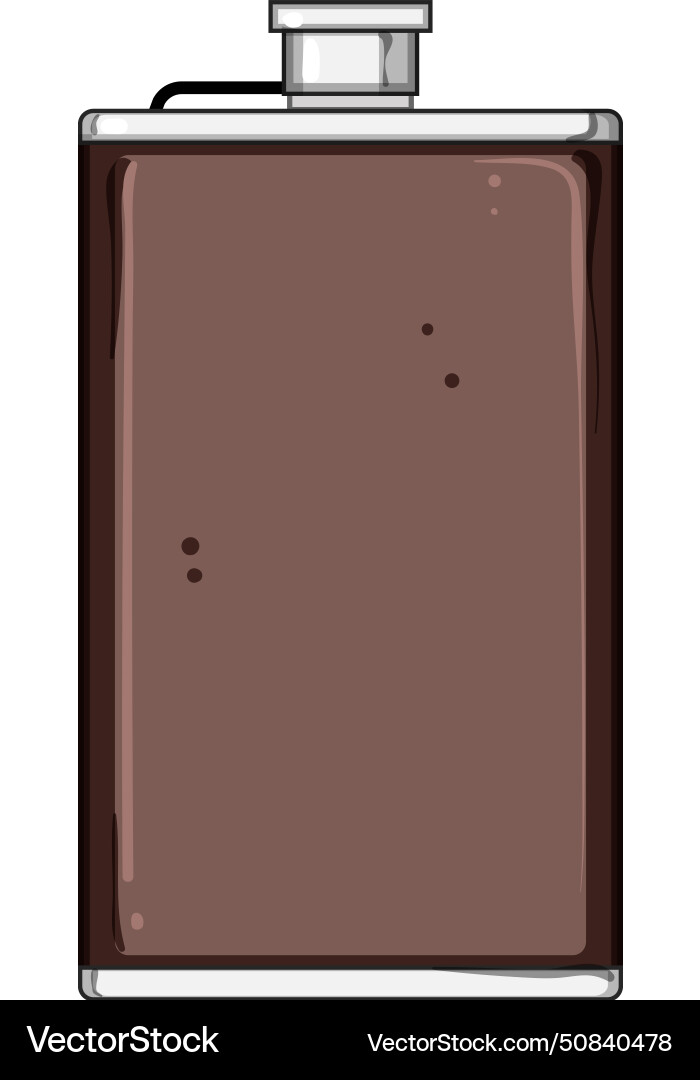 Glass flask alcohol cartoon Royalty Free Vector Image