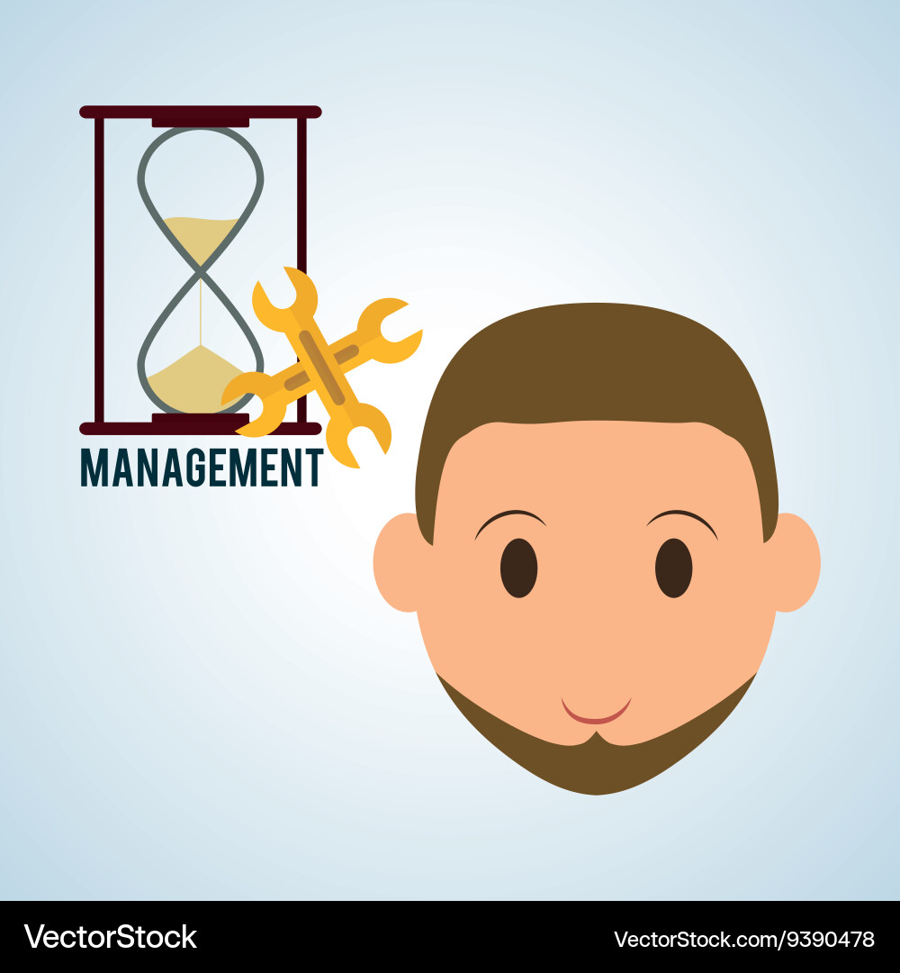 Management design person icon isolated Royalty Free Vector
