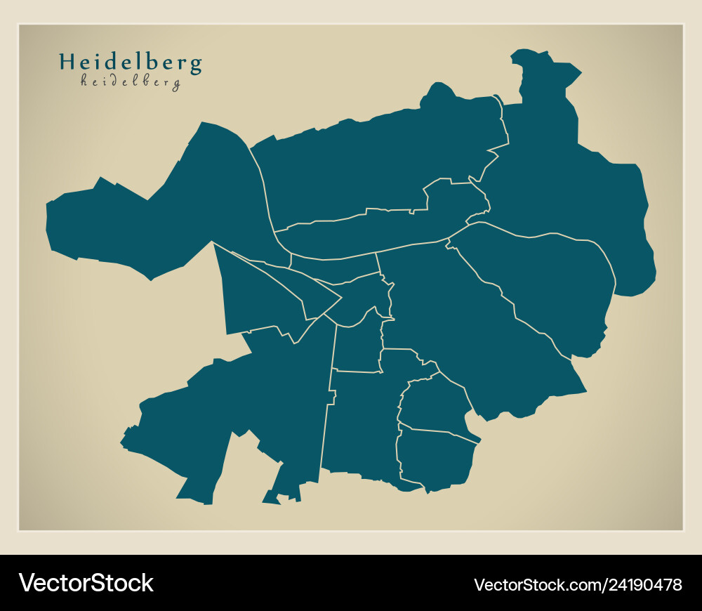 Heidelberg Germany Map 1937 Heidelberg, Germany Pictorial Map By
