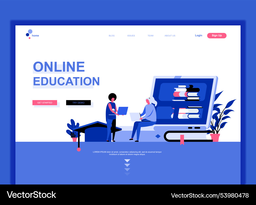 Modern flat web page design template concept Vector Image