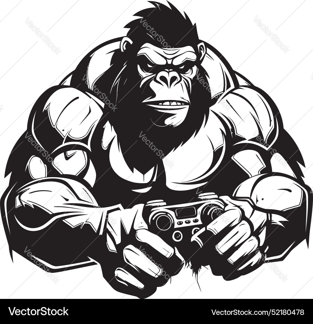 Primate powerplay muscular chimpanzee icon Vector Image