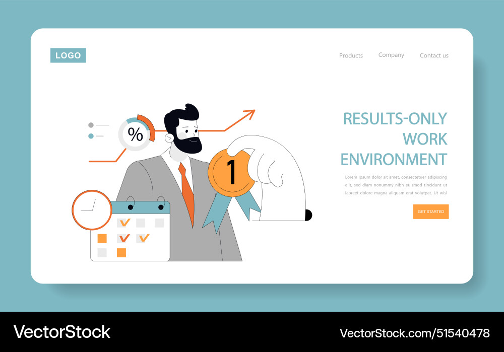 Results-only work environment Royalty Free Vector Image