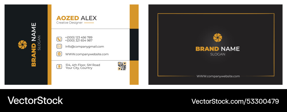 Business card design mockup Royalty Free Vector Image