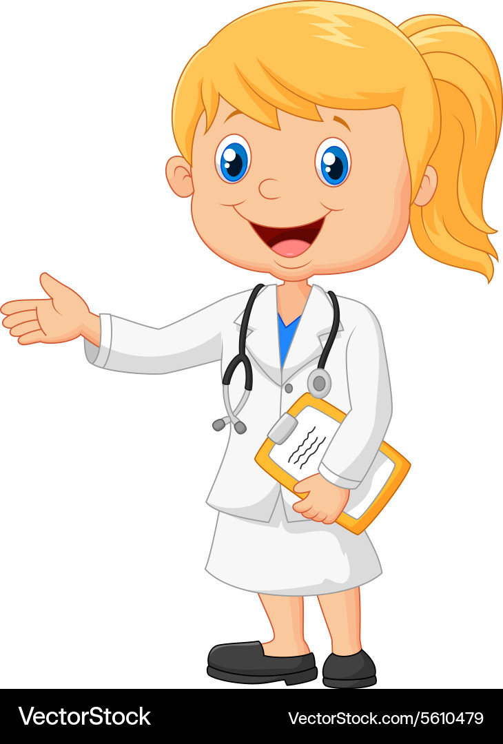 Cartoon a doctor Royalty Free Vector Image - VectorStock