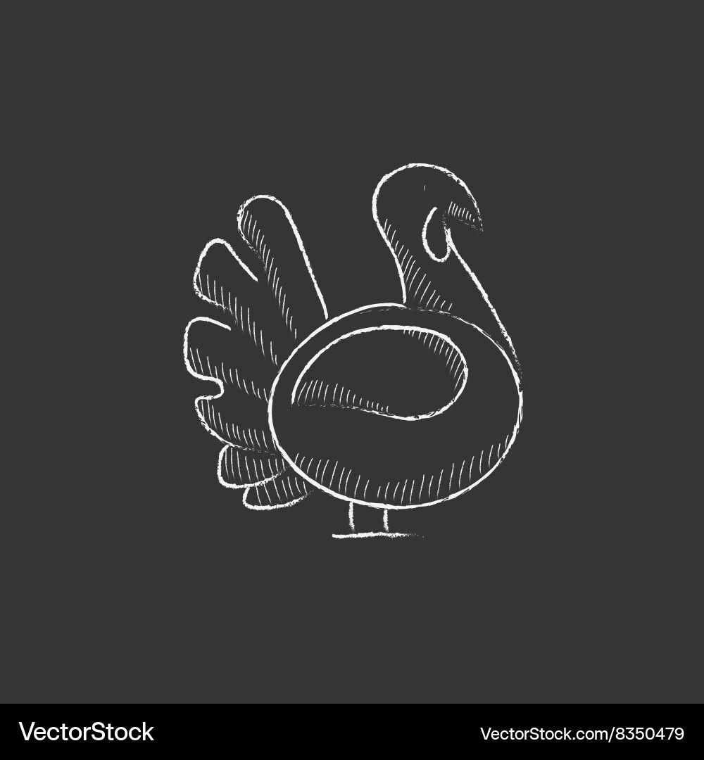 Chalk Turkey Icon Royalty Free Vector Image - VectorStock