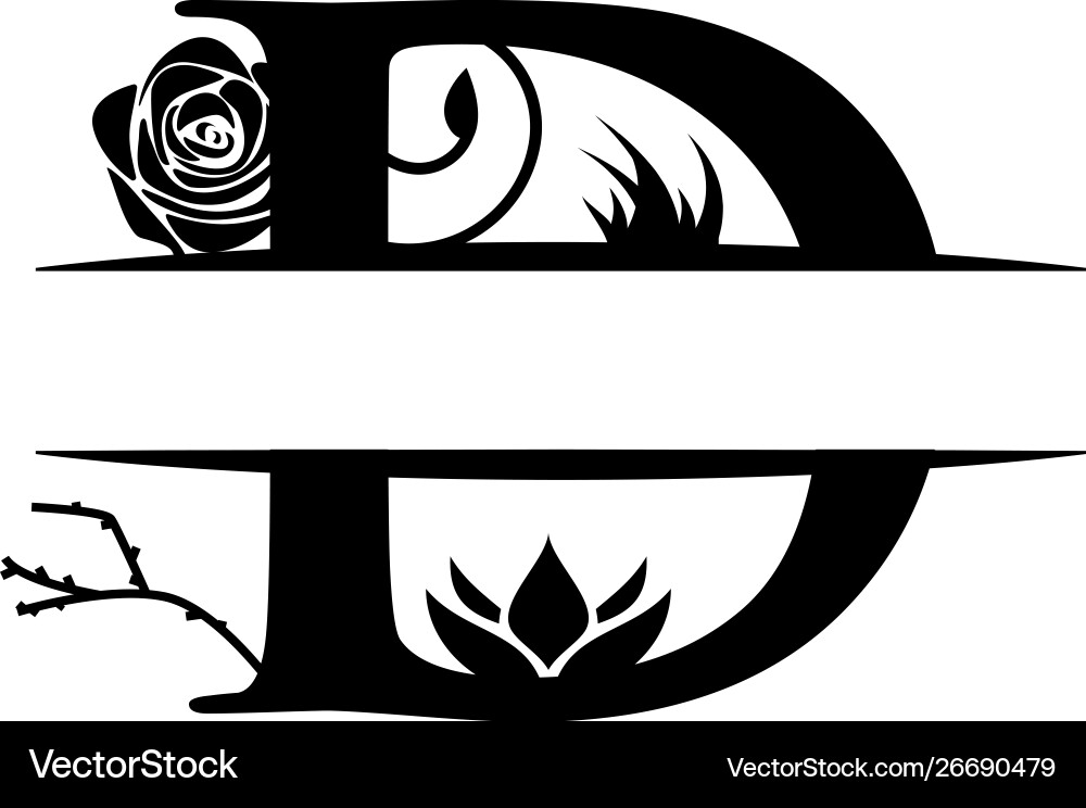 Elegant Letter Monogram Template Royalty Free Vector Image