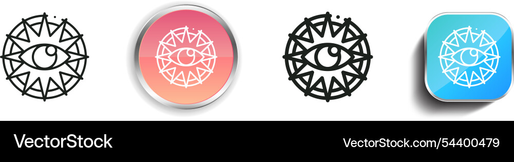 Fortune teller icon thin linear regular Royalty Free Vector