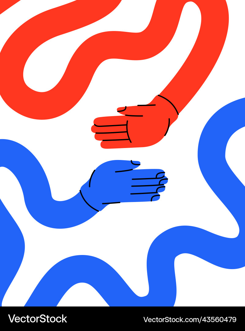 Two Hands Giving a High Five Royalty Free Vector Image