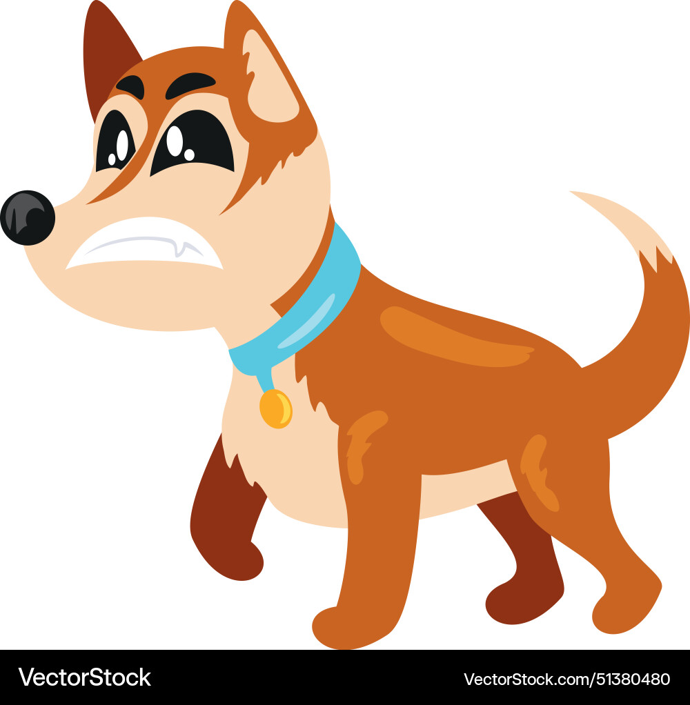 Angry dog cartoon character Royalty Free Vector Image