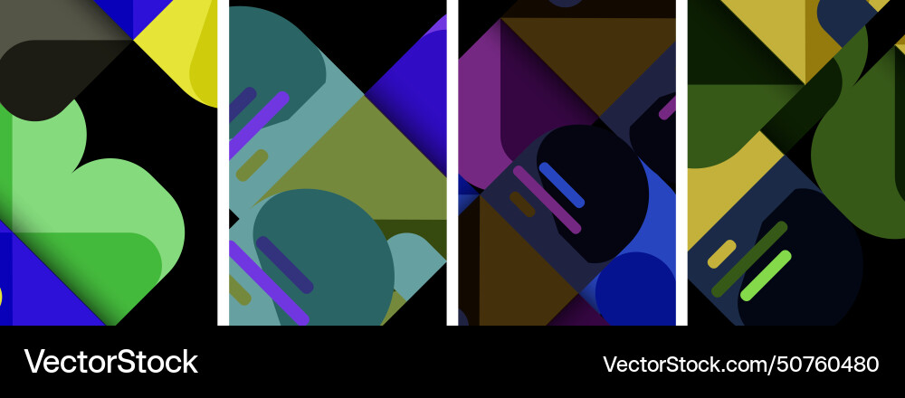 Balance movement geometric backgrounds poster Vector Image