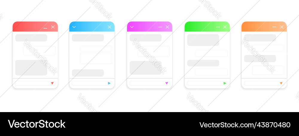 Chatbot window template life chat customer Vector Image