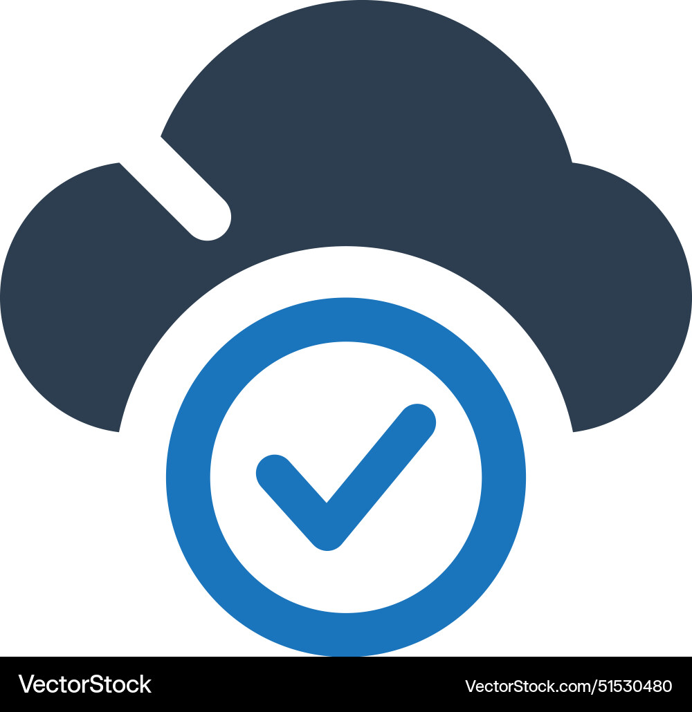 Cloud check icon Royalty Free Vector Image - VectorStock