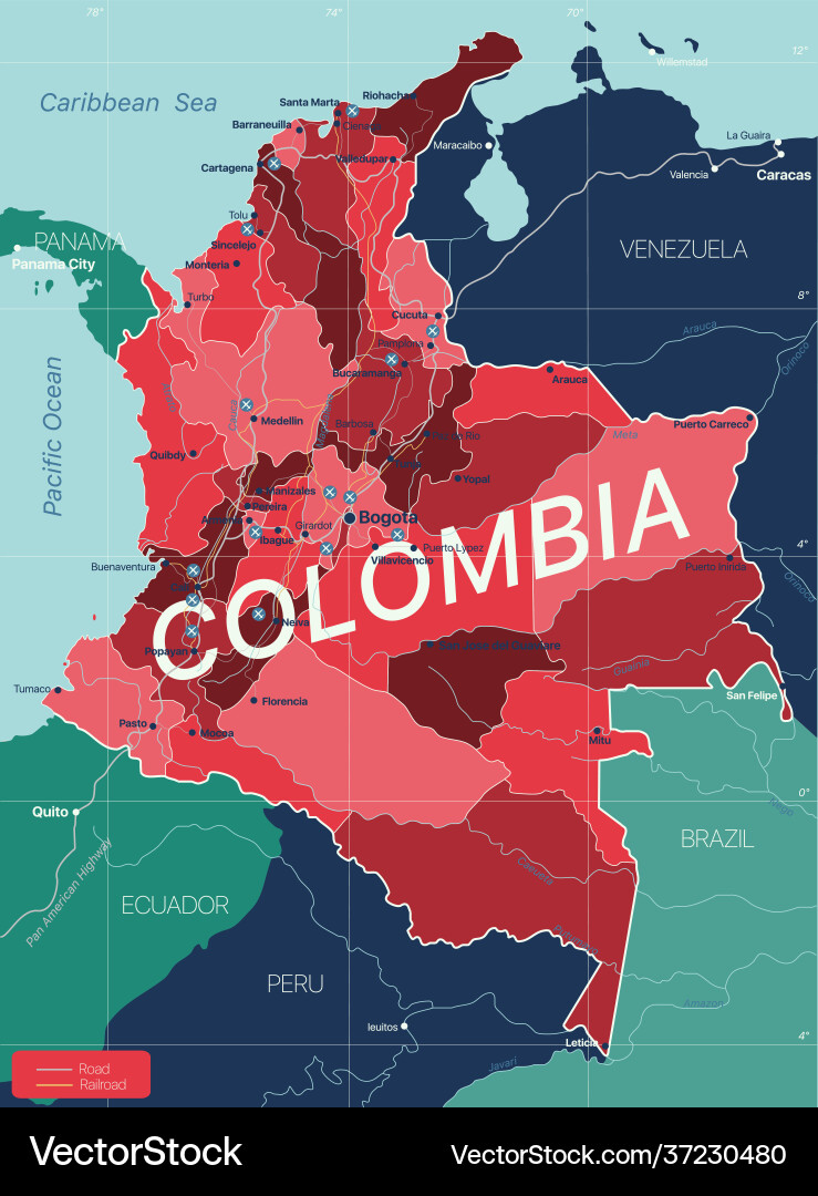 Columbia Country Map