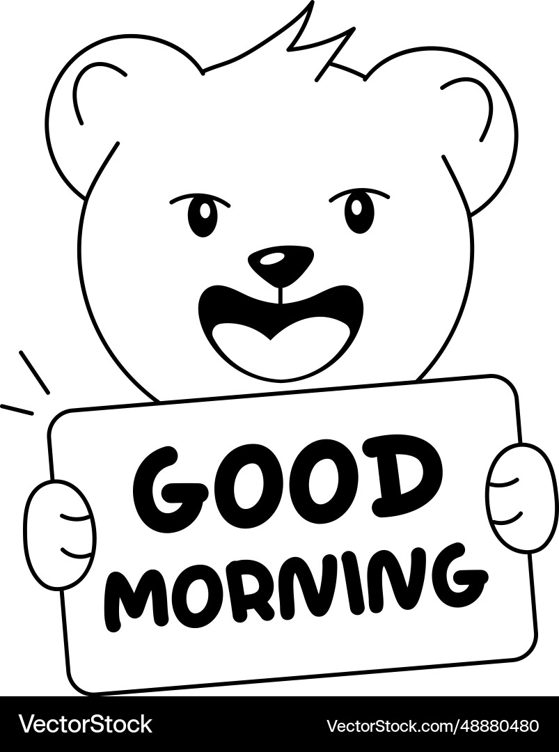 Good morning Royalty Free Vector Image - VectorStock