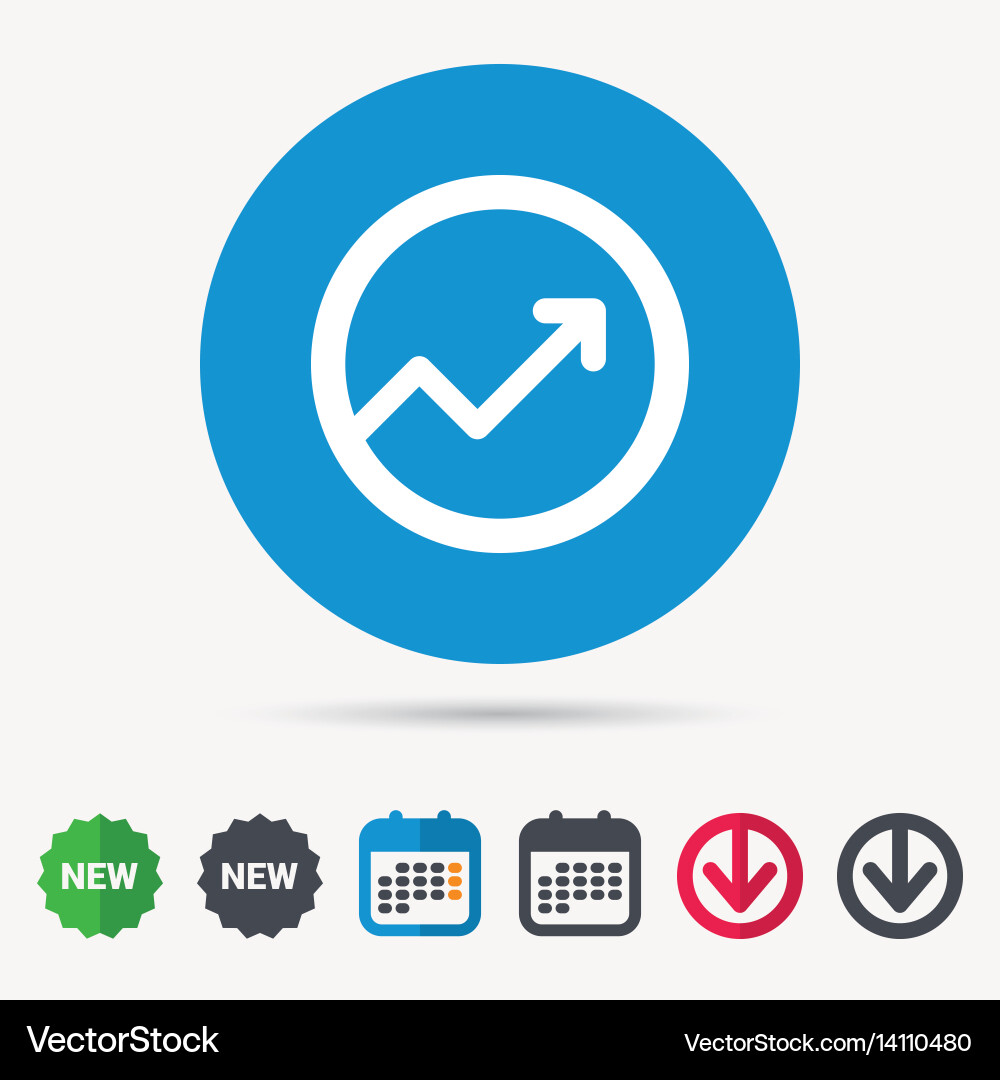 Graph icon business analytics chart sign Vector Image