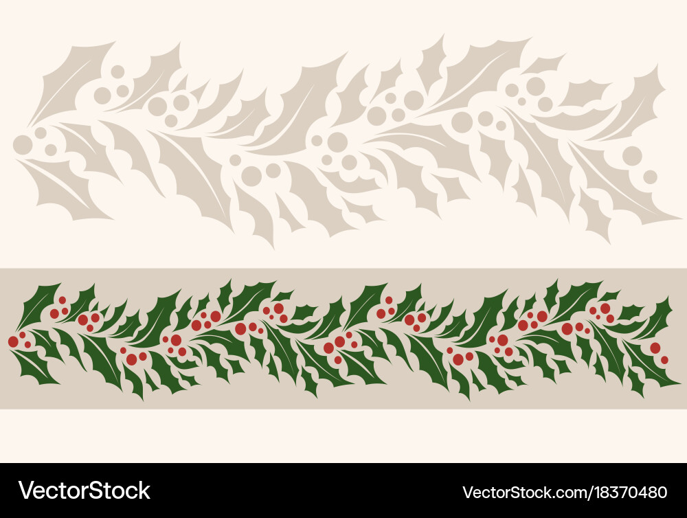 Horizontal border seamless pattern with christmas Vector Image