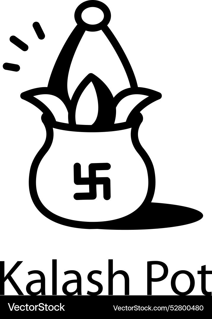 Kalash pot Royalty Free Vector Image - VectorStock